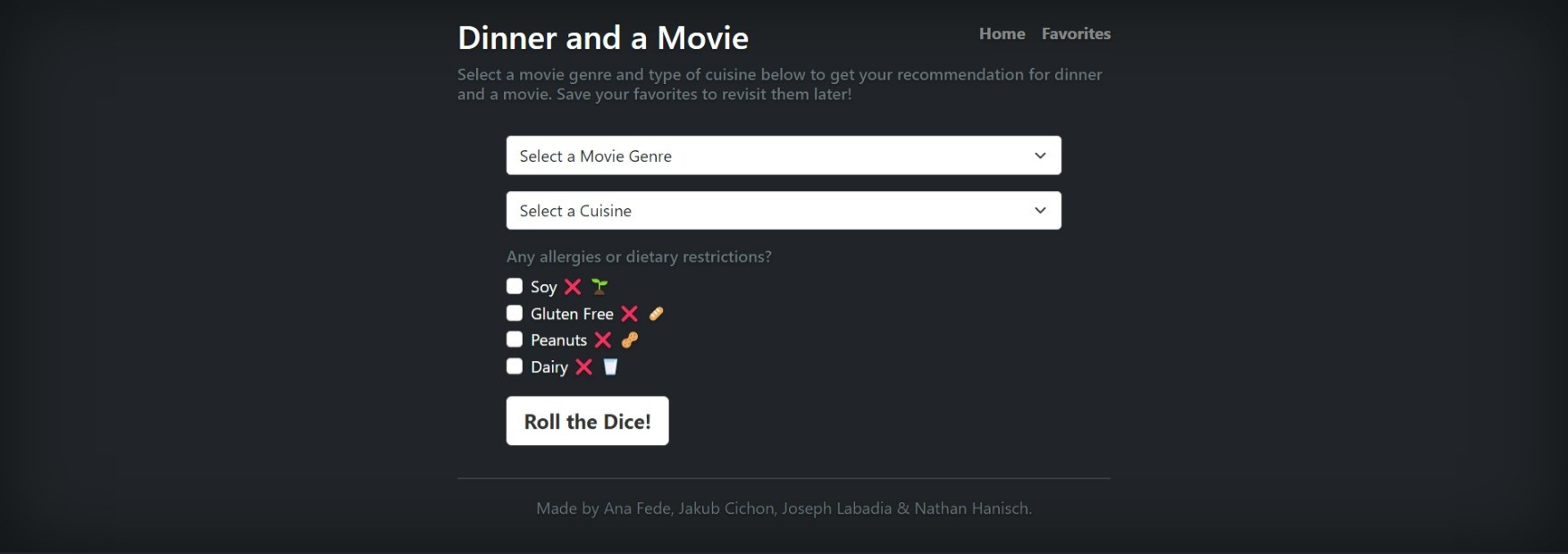 Dinner and a Movie | DAAM-App
